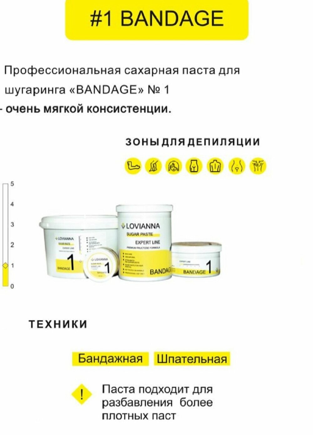 Сахарная паста на фруктозе для депиляции №1 очень мягкой консистенции, 1600гр