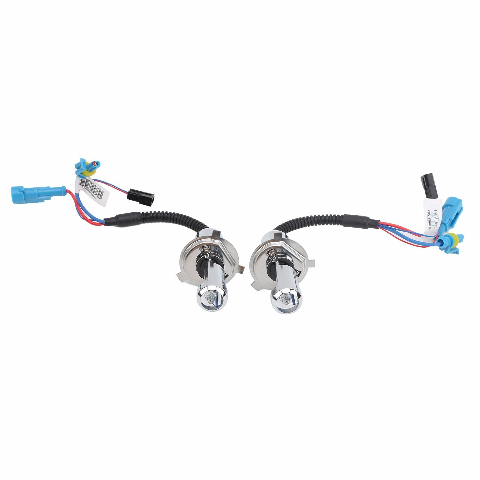 2 лампы H4 35Вт 8000K, голубой свет, двойной луч