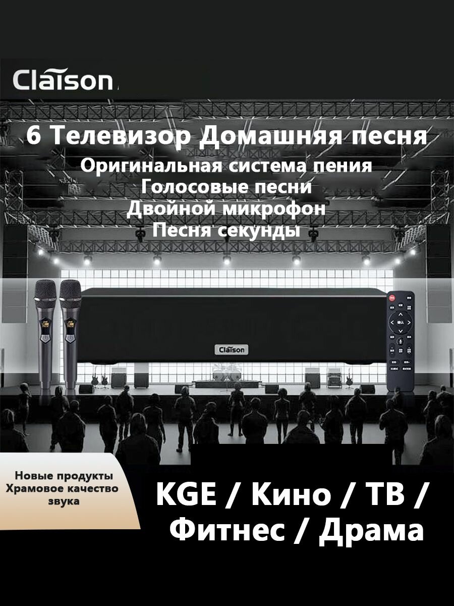 Система KTV WUDUNG Claison, 6 каналов, 300Вт, с микрофоном, Bluetooth