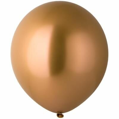 Воздушный шар BELBAL хром Glossy Copper, круглый, без рисунка, коричневый 24"