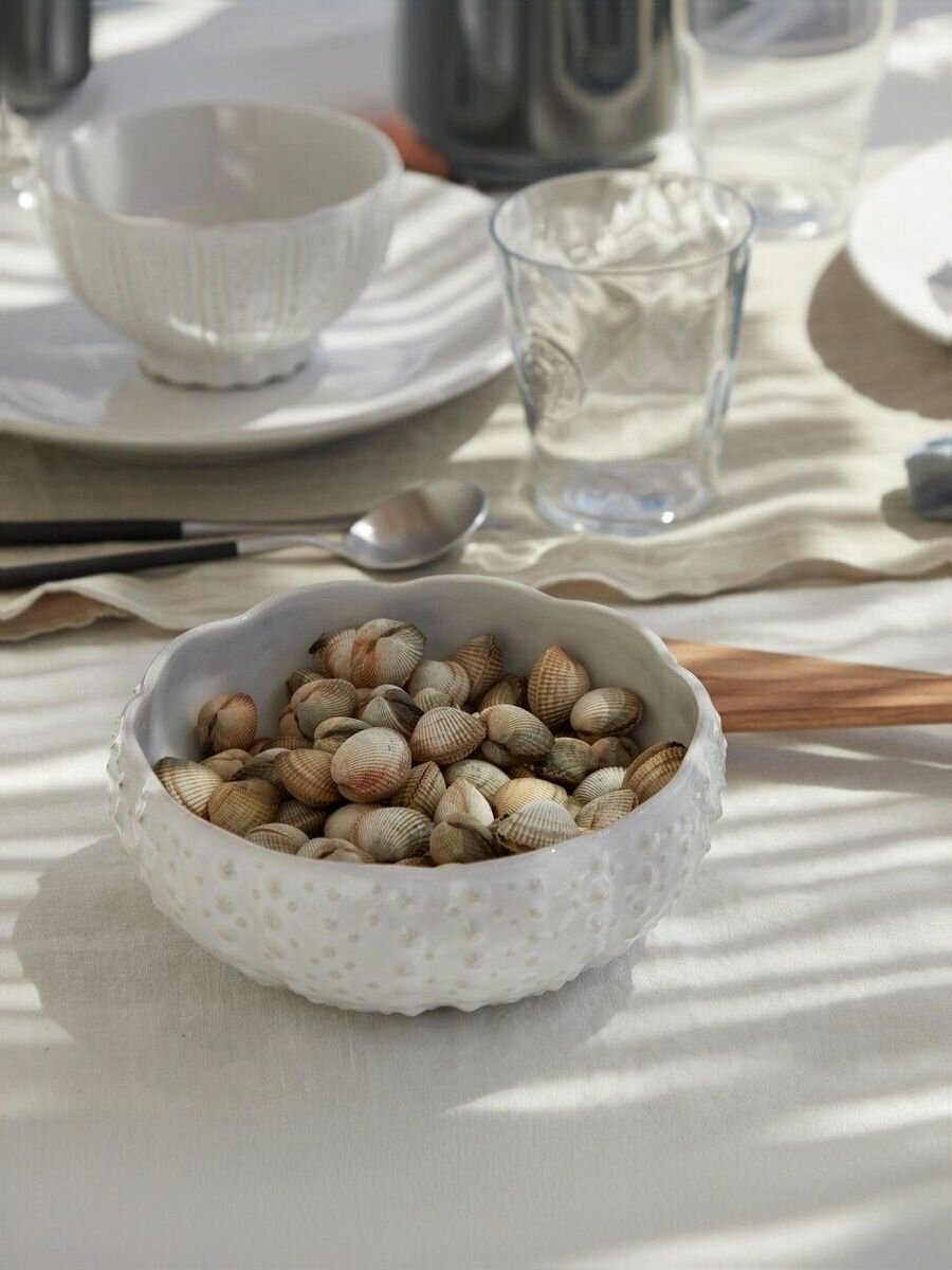 Тарелка глубокая, салатник, чаша белая Costa Nova "Aparte WHITE" 1 шт, 14 см, 435 мл. Ударопрочная, профессиональная керамика. Португалия