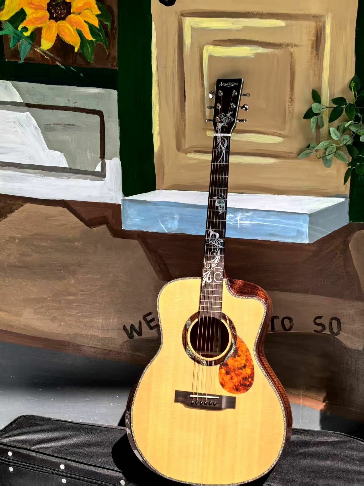 40Полностью сплошная гитара со звукоснимателем