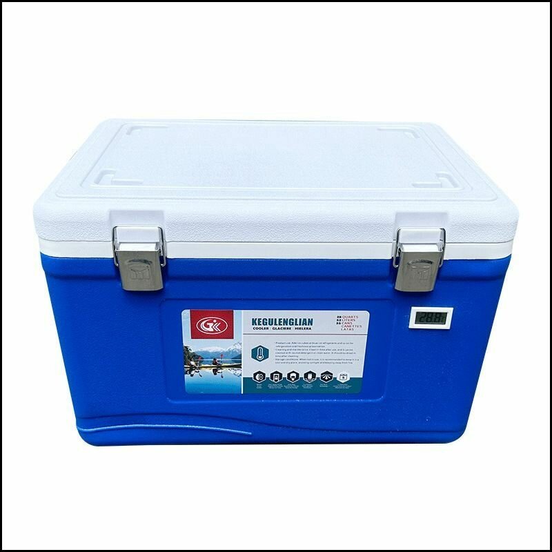 Бестселлер: термоконтейнер 65 литров синебелый, крышка PU, 7 кг