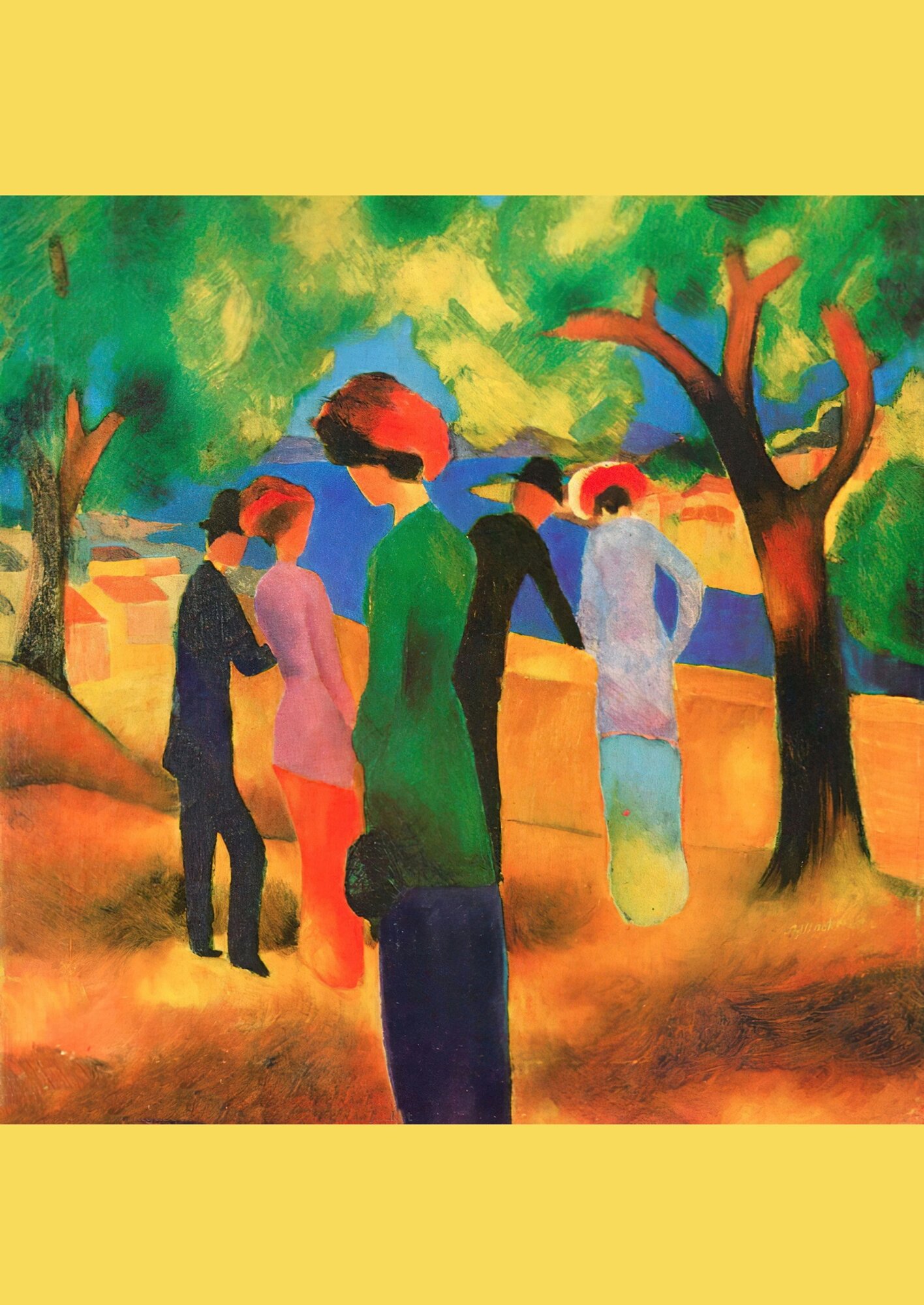 Плакат, постер Прогулка на бумаге, размер 30х42см