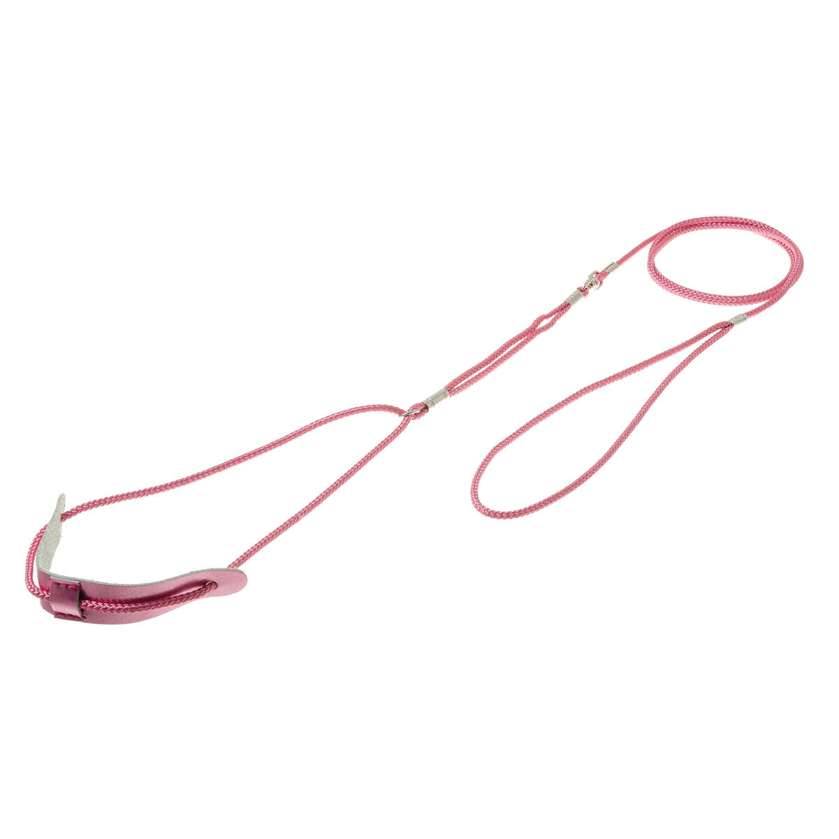 Ринговка для собак, с расширителем, обхват до 58 см, ширина 2,5 мм, длина 120 см, темно-розовая, ZooOne