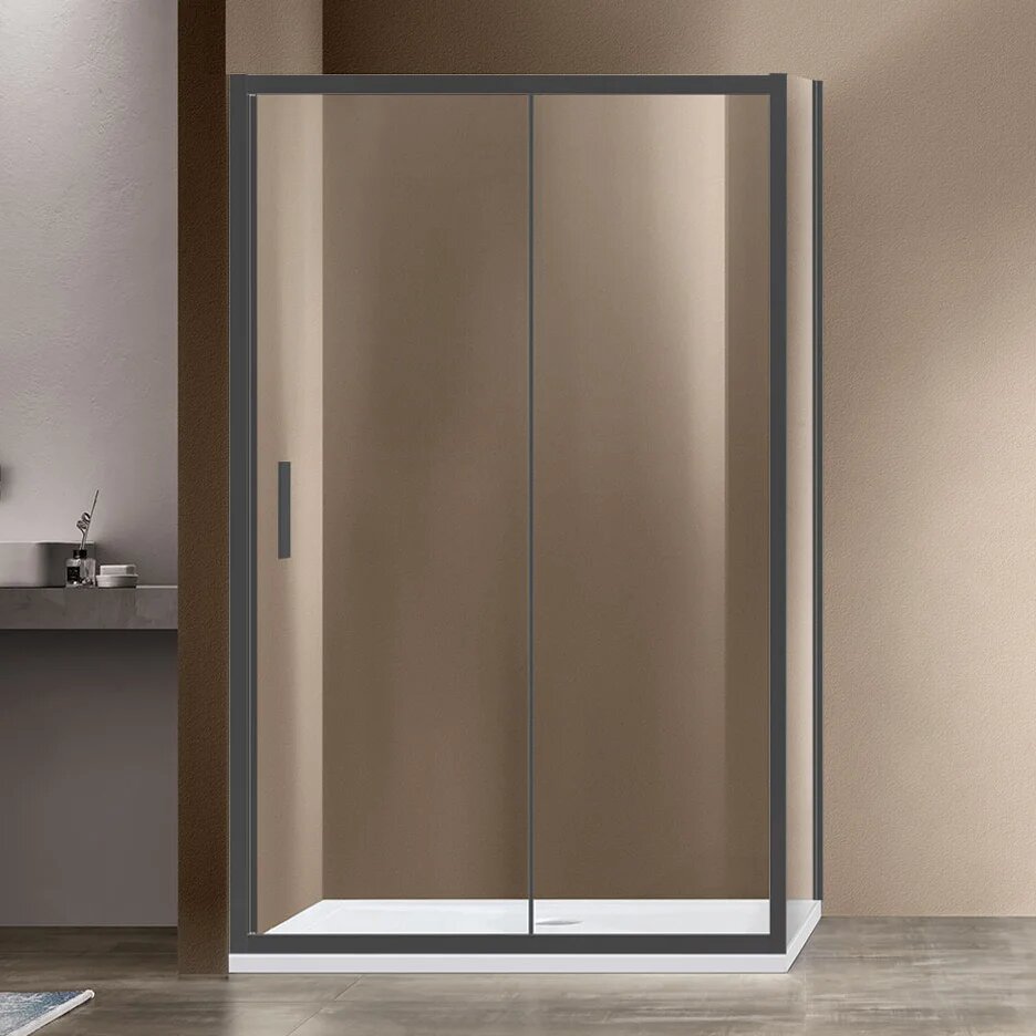 Душевой уголок Vincea Garda VSR-1G9014CLGM без поддона, стеклянный, 140x90, раздвижной, итальянский