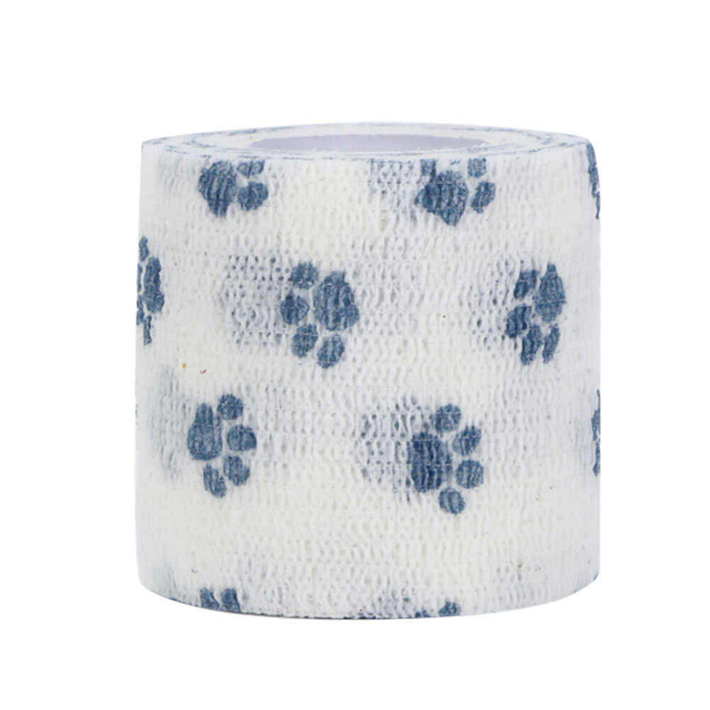 Самоклеящийся дышащий нетканый бинт для животных, кошек, собак, эластичный, синий