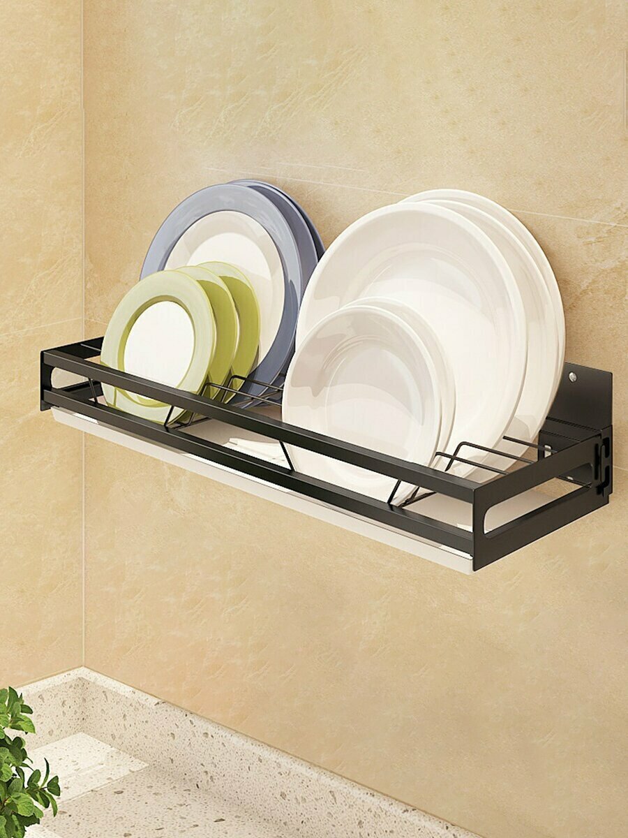 Сушилка для посуды "Wall" подвесная, навесная полка на кухню, посудосушка на стену