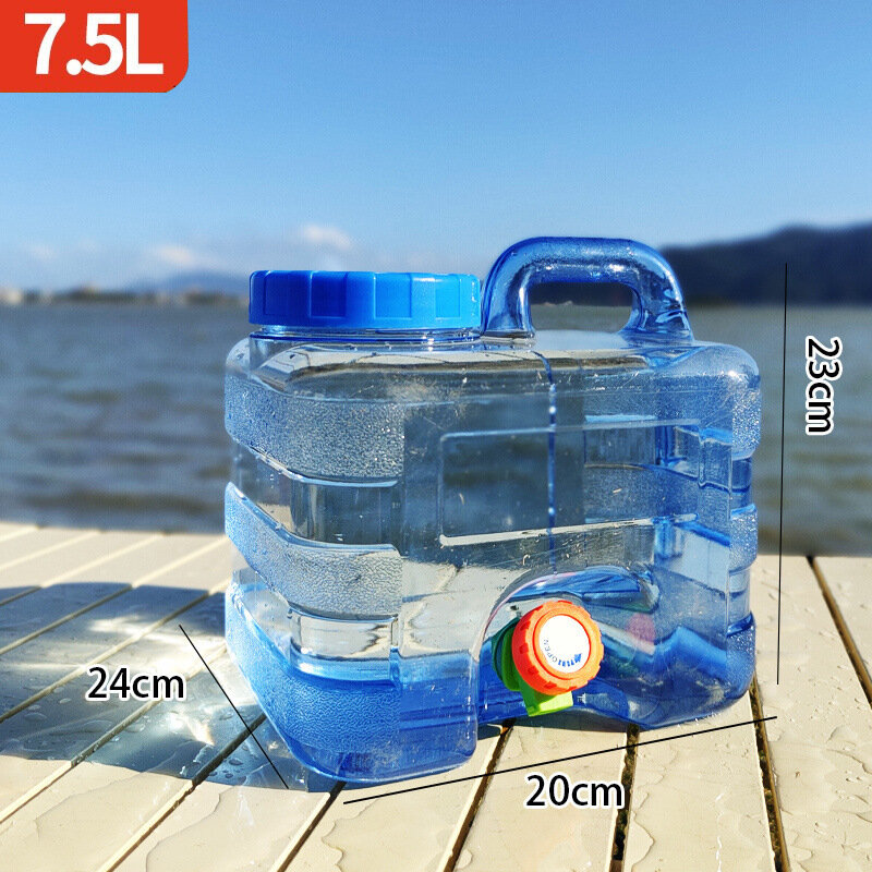 Канистра, для воды, 7.5 л, пластик, с ручкой, герметичная, синяя