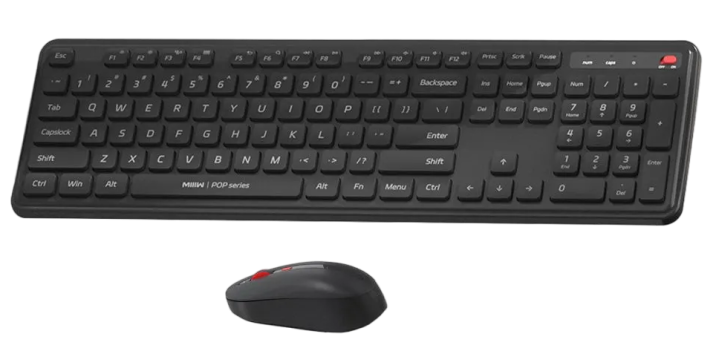 Беспроводная клавиатура + мышь Xiaomi MIIIW Wireless Quiet Gen 3 RU+ENG (MW24PB03) Black