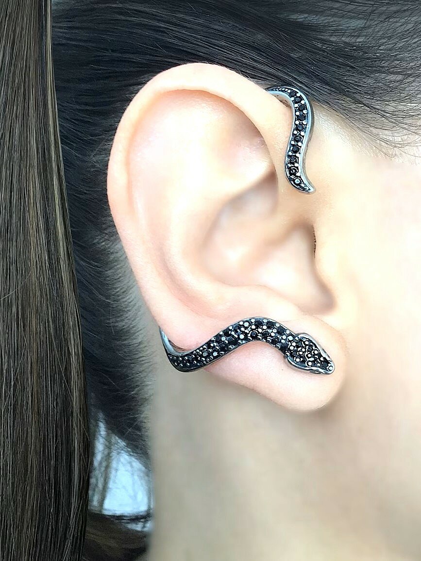 Моносерьга, славянский оберег, фианит, металл