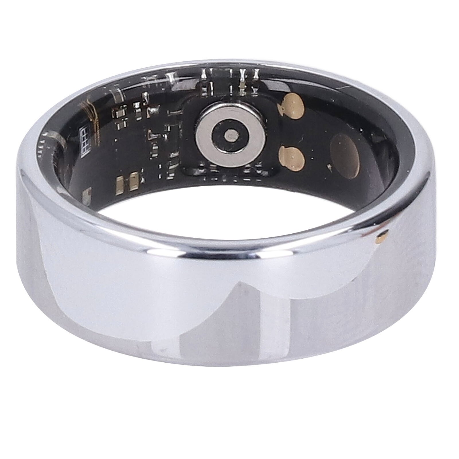 Смарт-кольцо IP68 водонепроницаемое, несколько спортивных режимов, счетчик шагов, отслеживание калорий, фитнес-трекер, кольцо для спорта, серебристое, 10 Размер: Внутренний диаметр: 19,8 мм / 0,8 дюйма, окружность: 62,1 мм / 2,4 дюйма