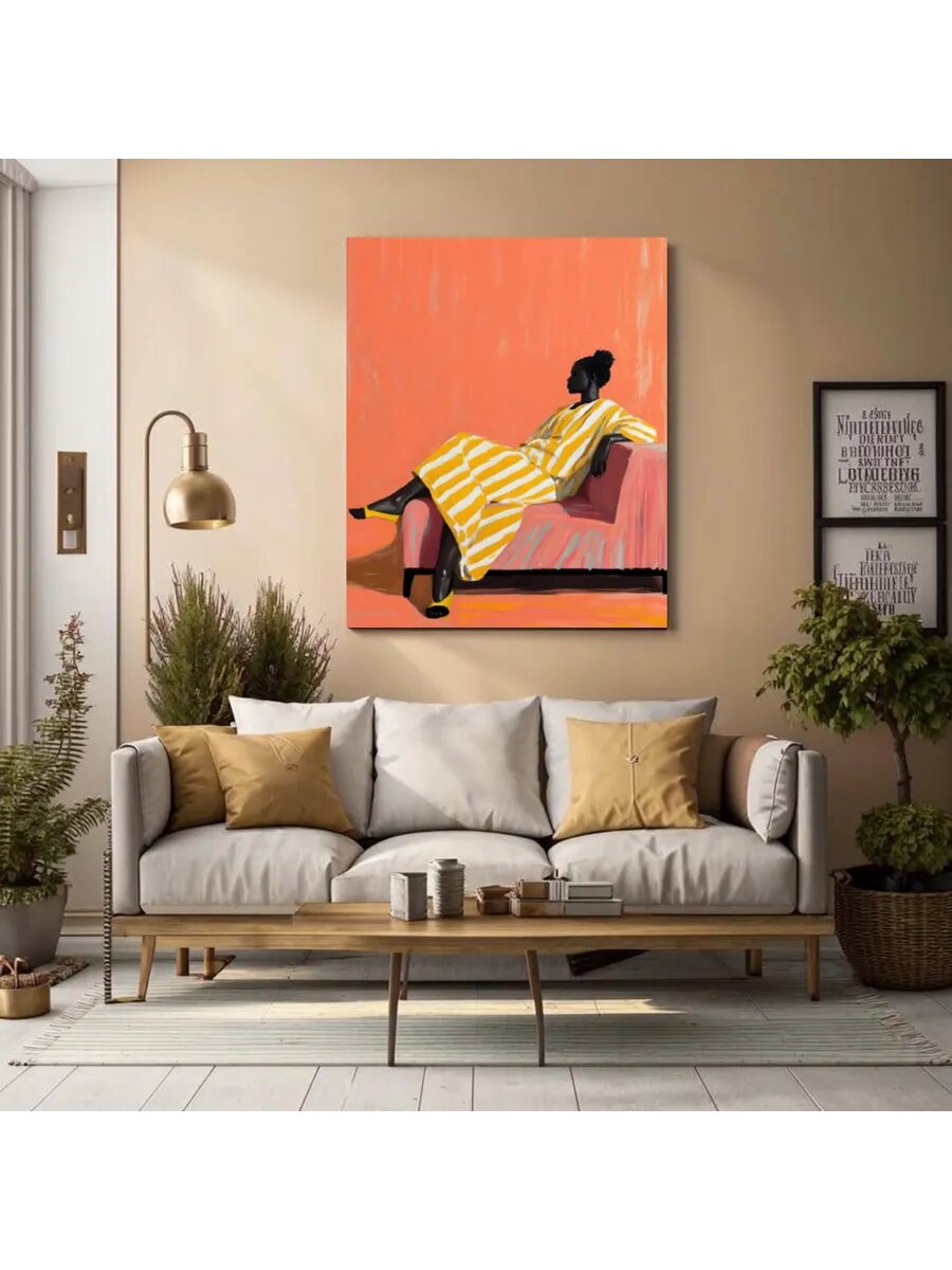 Картина Африканка, негритянка, африканская женщина, 40*60 см