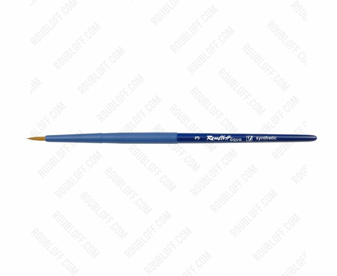 Кисть художественная для рисования Roubloff Aqua Blue round синтетика круглая ручка короткая №3