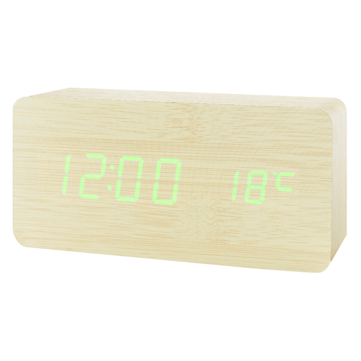 Сетевой будильник VST862-4 зел. цифры (бел) +USB (без адаптера)