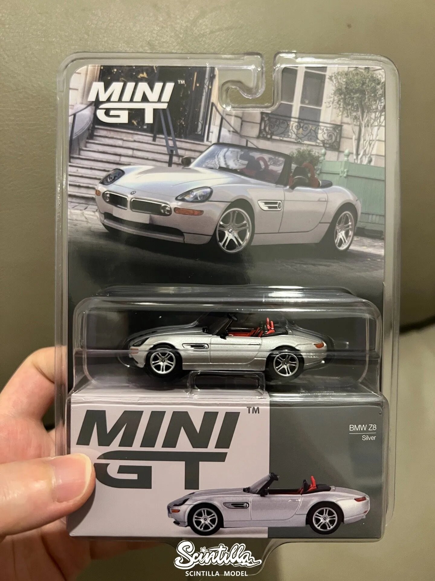 Масштабная модель автомобиля MINI GT 1/64 minigt #998 BMW Z8 Silver Alloy Car Model Collection Gift