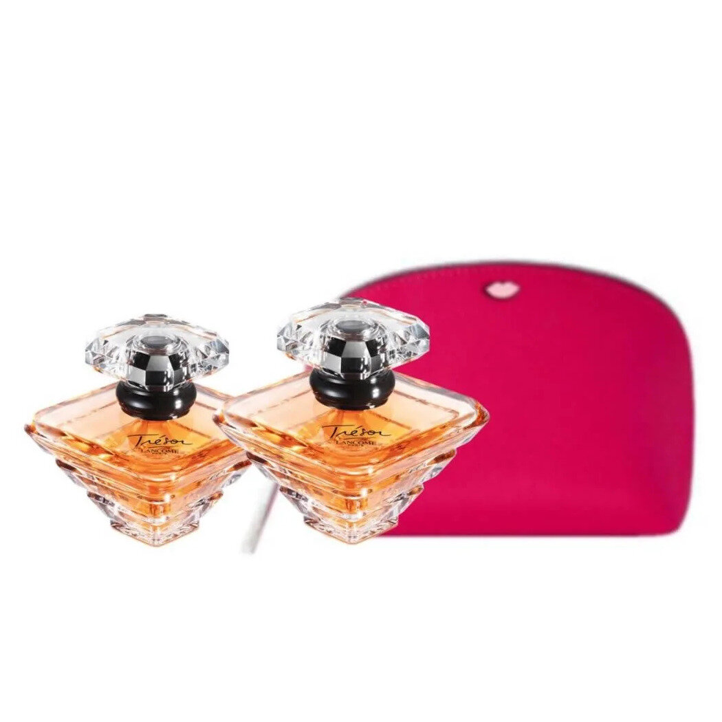 Lancome Tresor Набор (парфюмерная вода + парфюмерная вода + аксессуар) 30 мл + 30 мл / Ланком Трезор / Сокровище