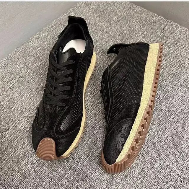 Мужские повседневные туфли из натуральной кожи, спортивная обувь на толстой подошве, мужская обувь на мягкой подошве, новый стиль, износостойкие, модные ретро-обувь, мужские туфли Zapatillas