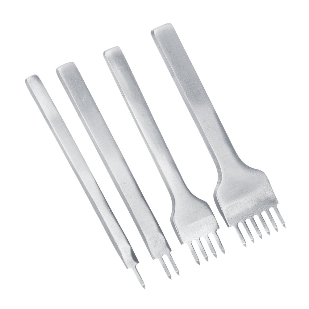 4шт Кожаные дыроколы 3 мм для DIY (1+2+4+6 зубцов)