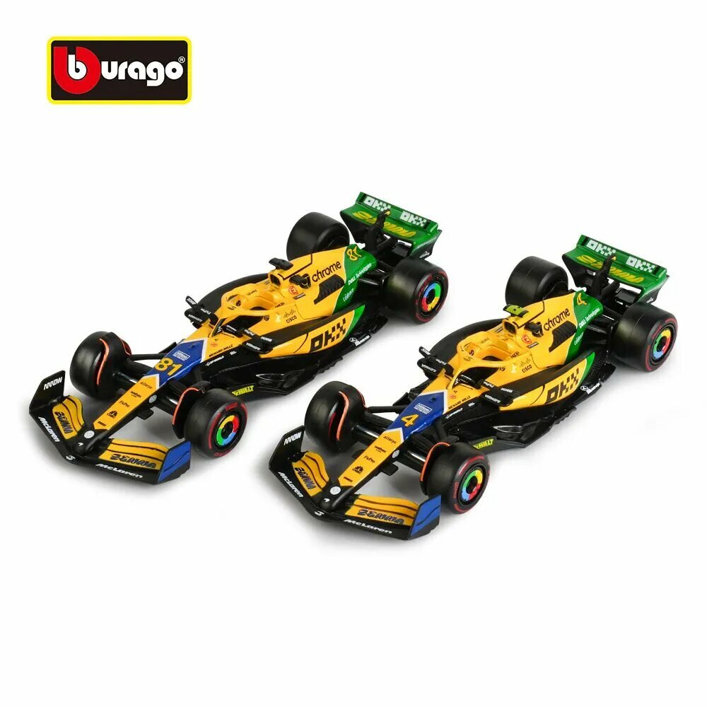 Игрушечный болид Bburago Mclaren MCL38, масштаб 1:43, литой металл, 13 см
