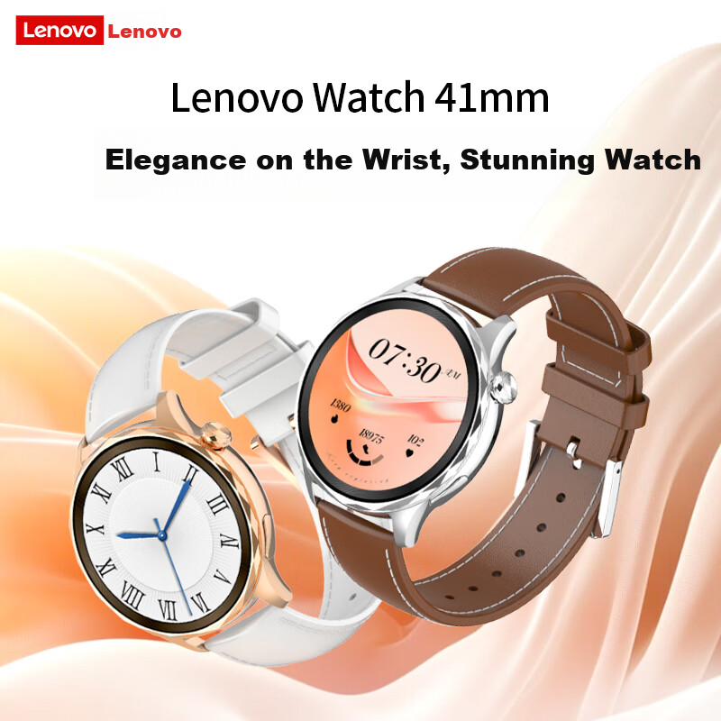 Умные часы Lenovo 41 мм Cloud Stone Silver для женщин с отслеживанием менструального цикла Bluetooth, пульсометр,