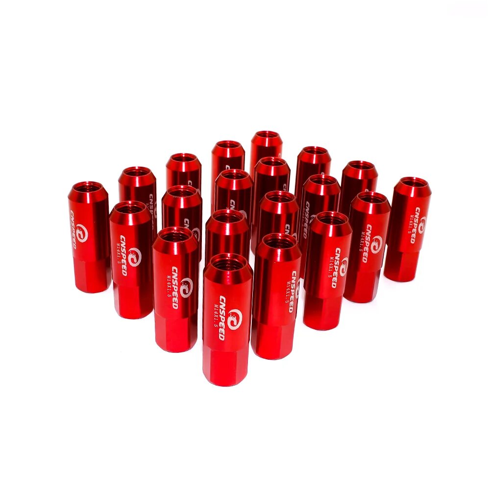 Автомобильный Стайлинг 60 мм колесные гайки M14 X 1,5 20 шт./компл. алюминиевые гоночные колесные гайки винт анодированные колесные болты YC 101006, Красный