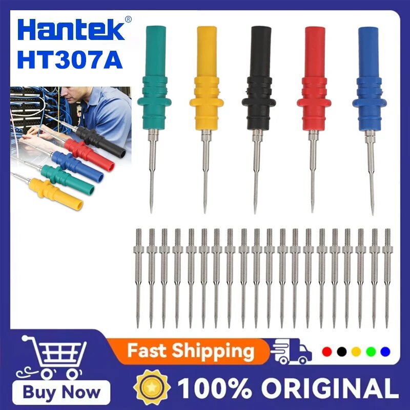 Hantek 5 шт. HT307A мини-зонд с задним штифтом, автомобильный диагностический тестовый инструмент, аксессуар, мультиметр, подходит для различных осциллографов