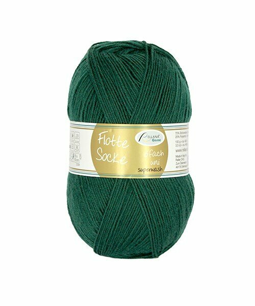 Носочная пряжа Rellana Flotte Socke Uni 6 ply (2138 Tanne) 1 моток 150 г/327 м