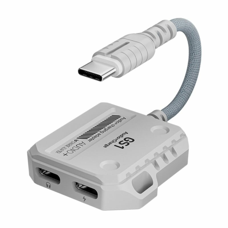 Hifi Sound Card USB C до порта наушников с PD Fast Charge, 60 Вт, 6 -сантиметровый кабель, - аудио типа c