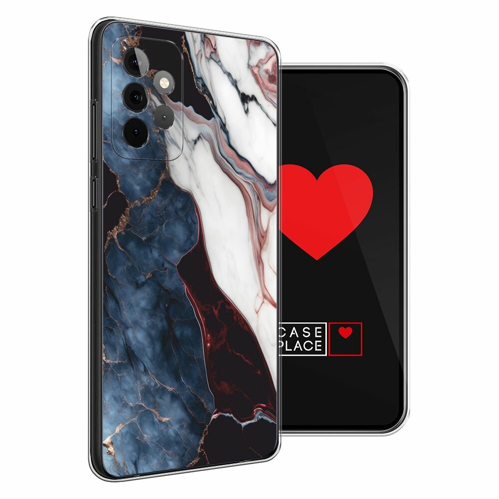 Чехол на Samsung Galaxy A72 / Самсунг Галакси А72 с принтом "Благородный мрамор" — фото 1