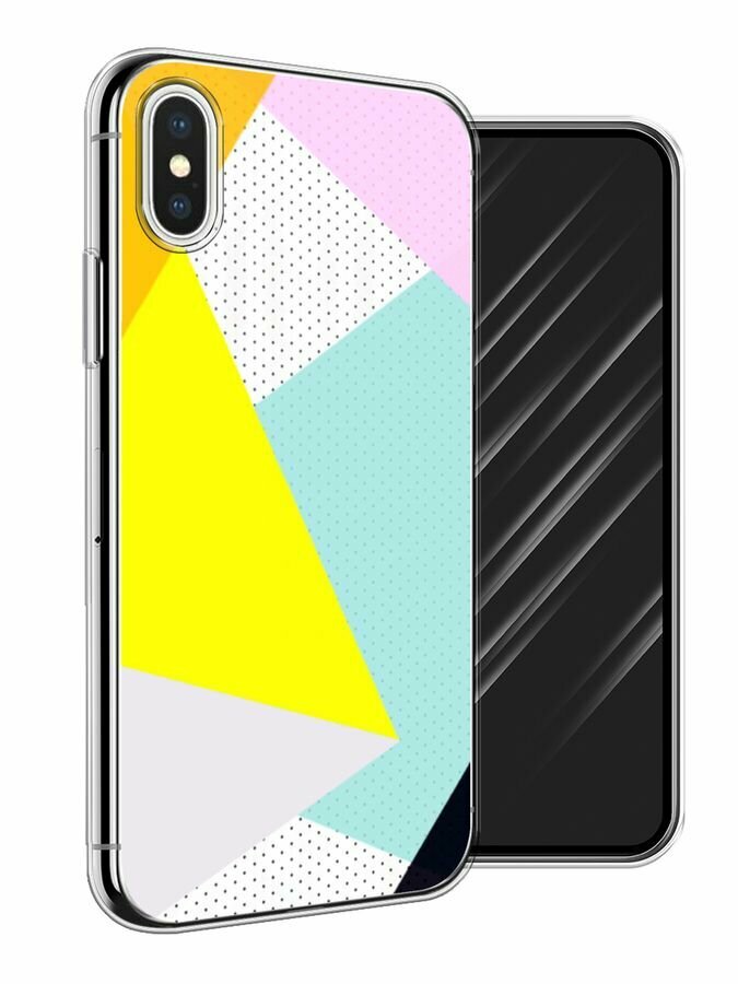 Силиконовый чехол на Apple iPhone X / Айфон X с принтом Геометрия 22