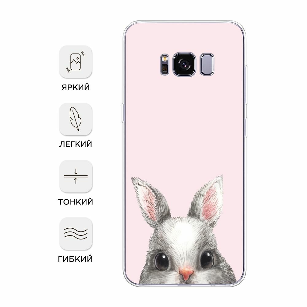 Чехол на Samsung Galaxy S8 + / Самсунг Галакси С8 Плюс с принтом "Карандашный кролик 1 - 8 марта" — фото 1