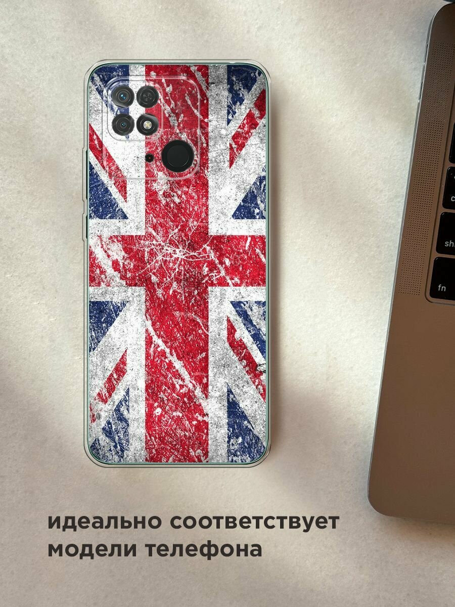 Чехол на Xiaomi Redmi 10C / Сяоми Редми 10C с принтом "Флаг британский" — фото 1
