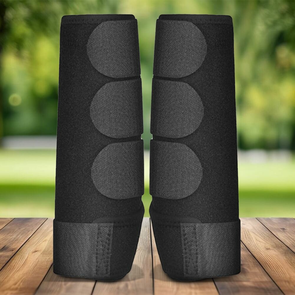 2 шт. амортизирующие конские поножи, защита сухожилий, регулируемые бинты для ног лошади для тренировок по прыжкам, конное снаряжение