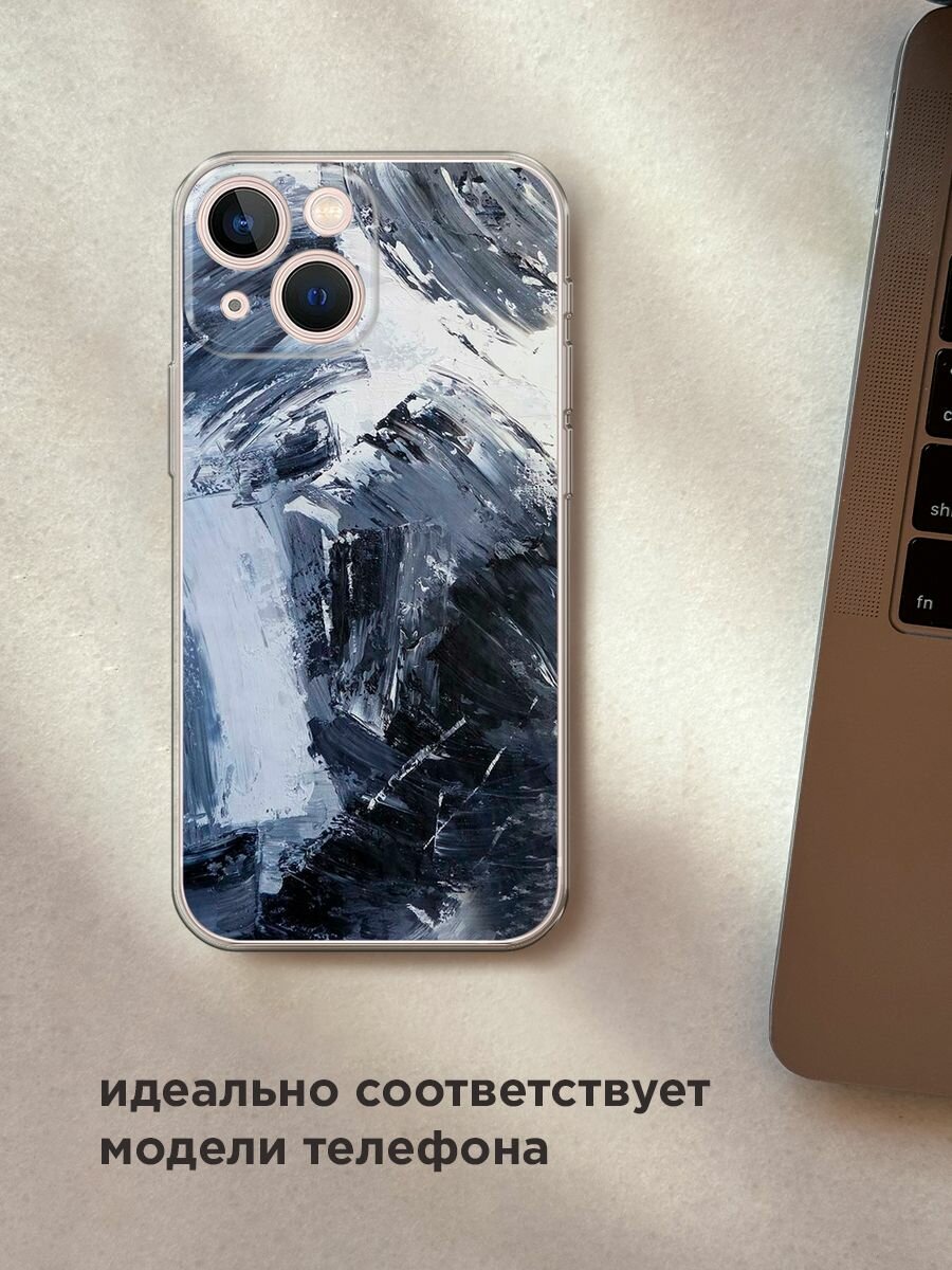 Чехол на Apple iPhone 13 mini / Айфон 13 мини с принтом "Абстракция живопись" — фото 1