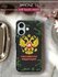 Чехол на Apple iPhone 16 / Айфон 16 с принтом "Герб РФ камуфляж"