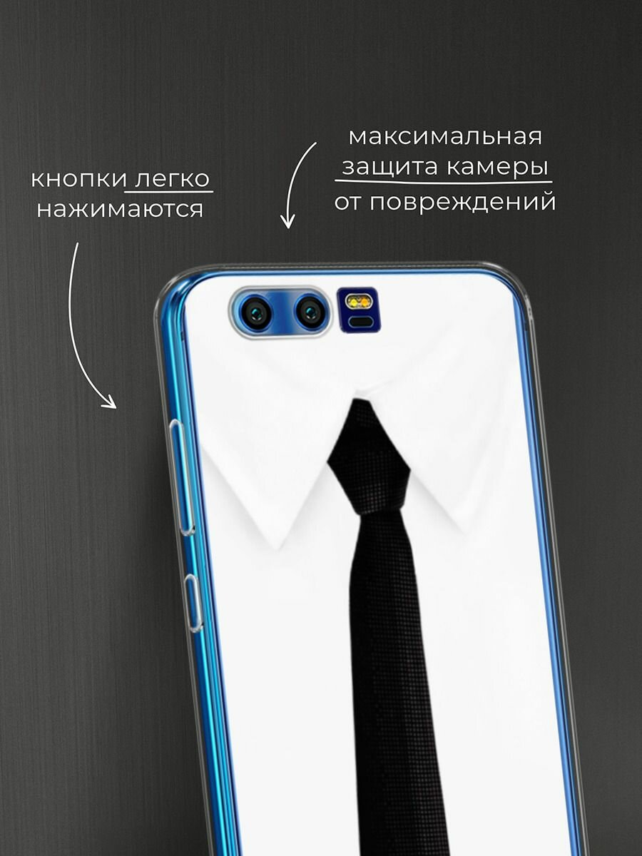 Силиконовый чехол на Honor 9 / Хонор 9 с принтом "Галстук" — фото 1