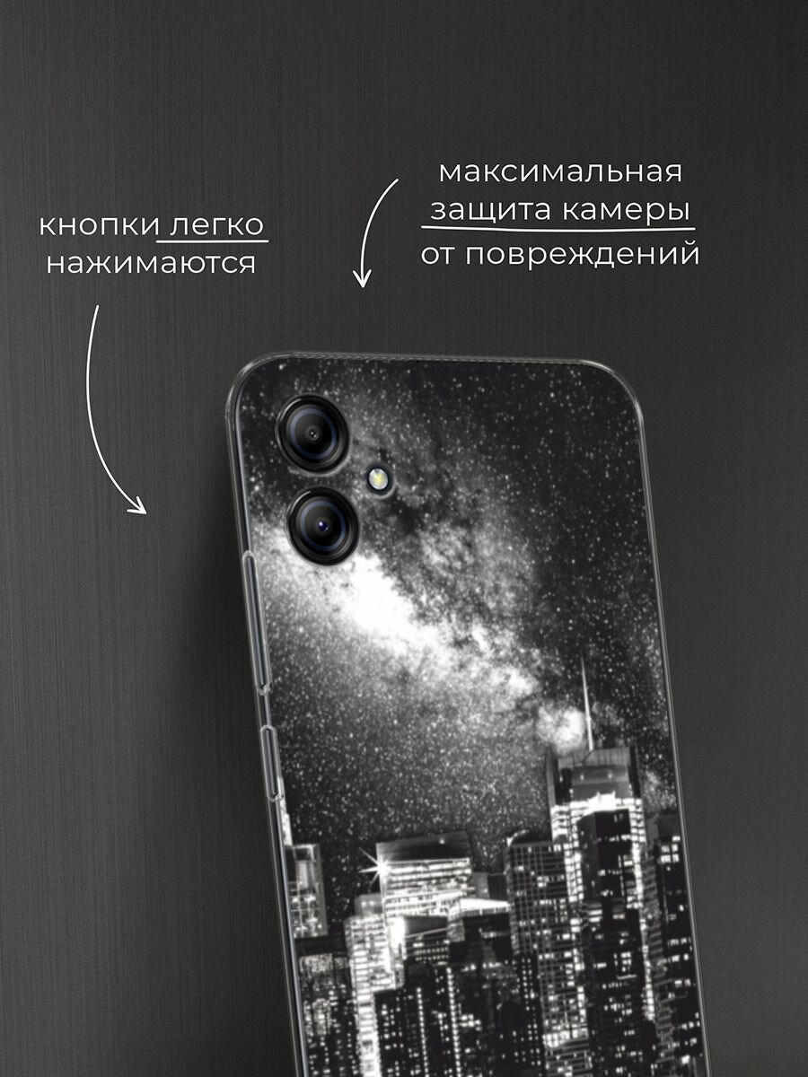Чехол на Samsung Galaxy A04e / Самсунг A04e с принтом "Ночной Нью-Йорк" — фото 1