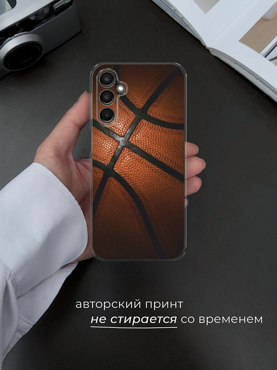 Чехол на Samsung Galaxy A24 / Самсунг Галакси A24 с принтом "Баскетбольный мяч" — фото 1