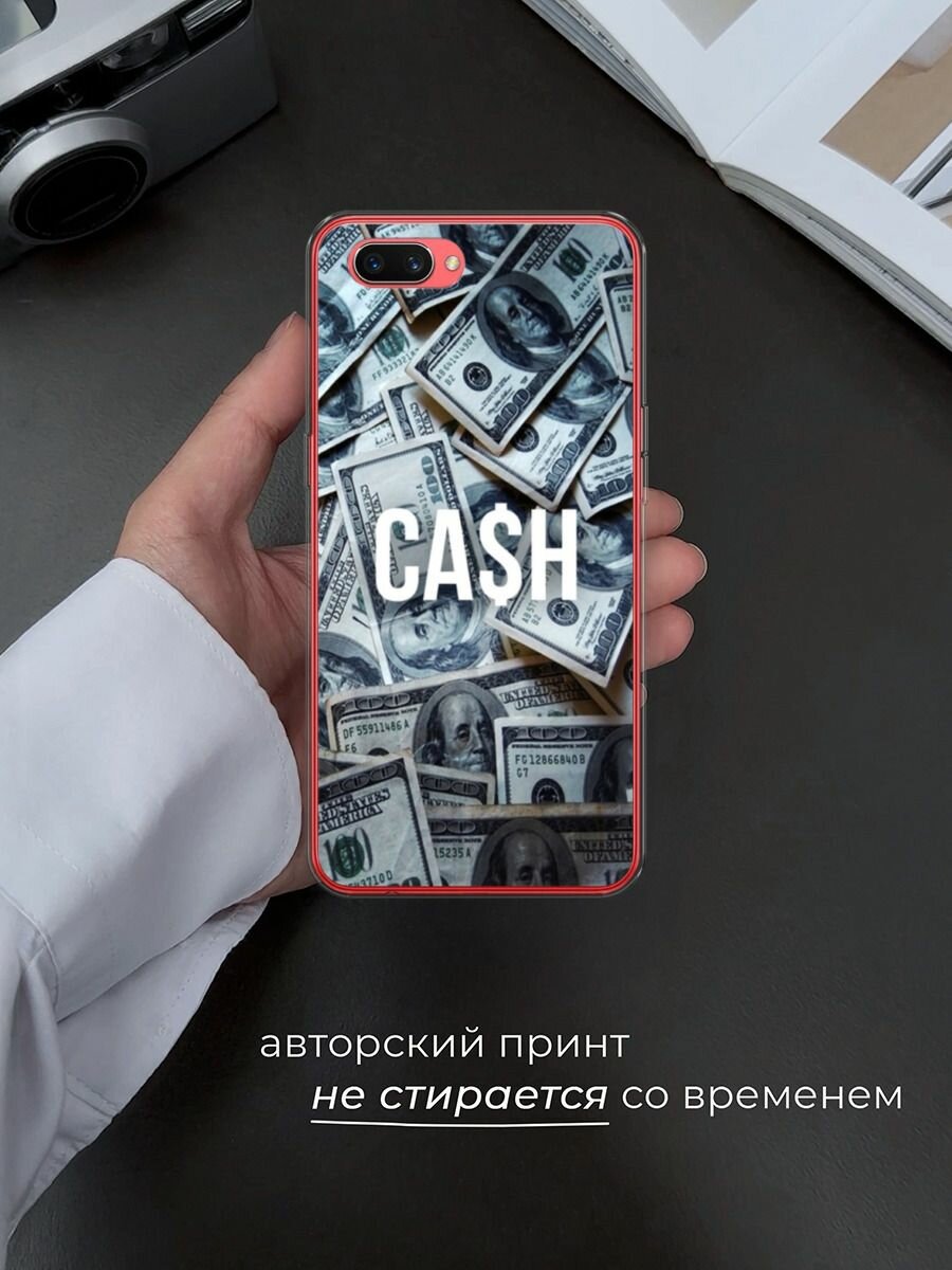 Силиконовый чехол на Oppo A3s / Oppo A3s с принтом "Cash" — фото 1