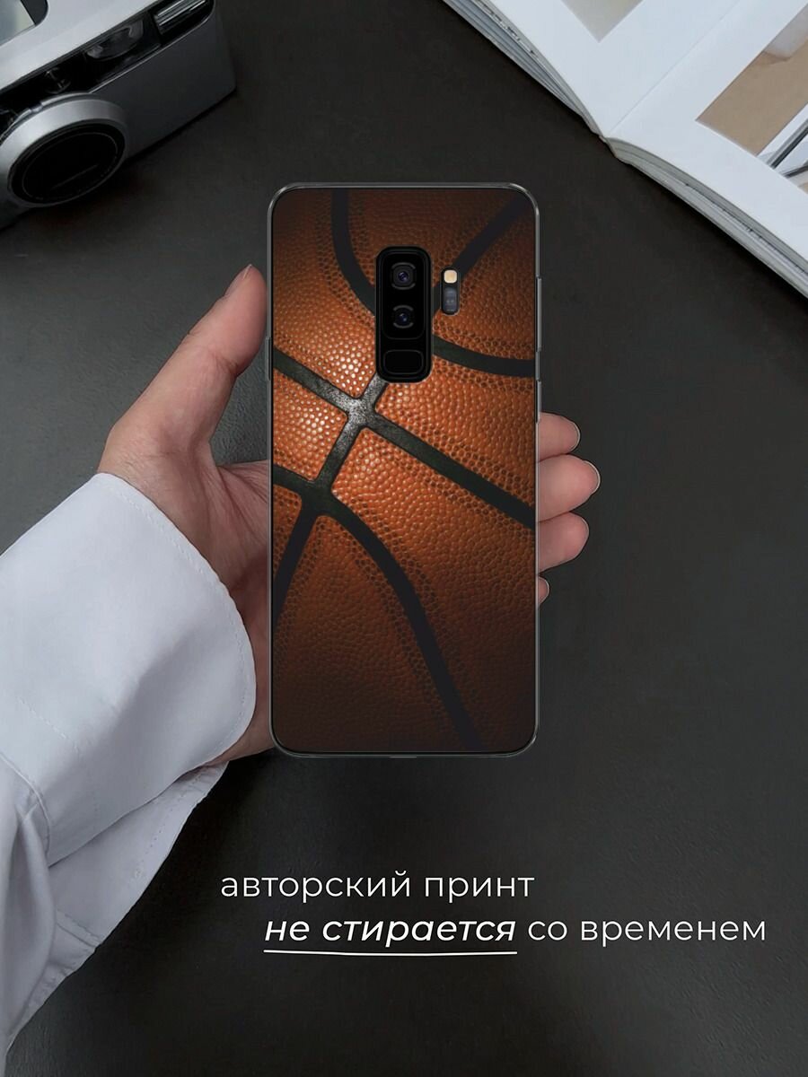 Чехол на Samsung Galaxy S9 + / Самсунг Галакси С9 Плюс с принтом "Баскетбольный мяч" — фото 1
