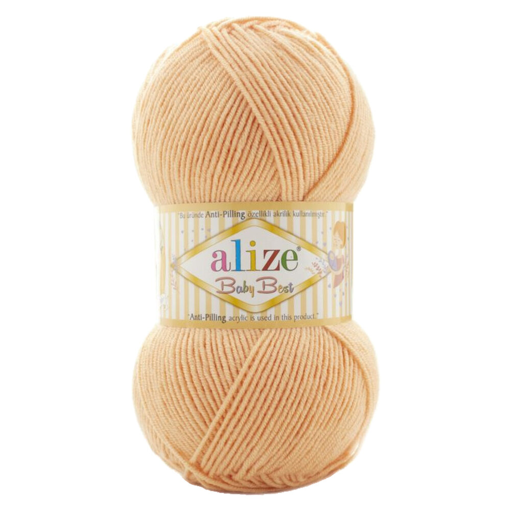 Пряжа для вязания Alize Baby best 81 персиковый 100 гр/240 м 10% бамбук, 90% антипилинг акрил