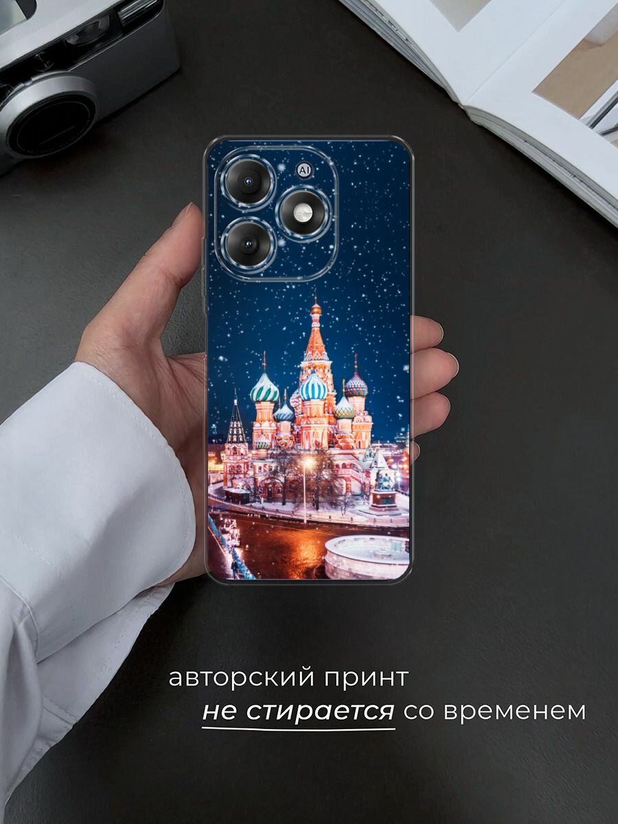 Силиконовый чехол на Itel A70 / Ител А70 с принтом "Москва 1" — фото 1