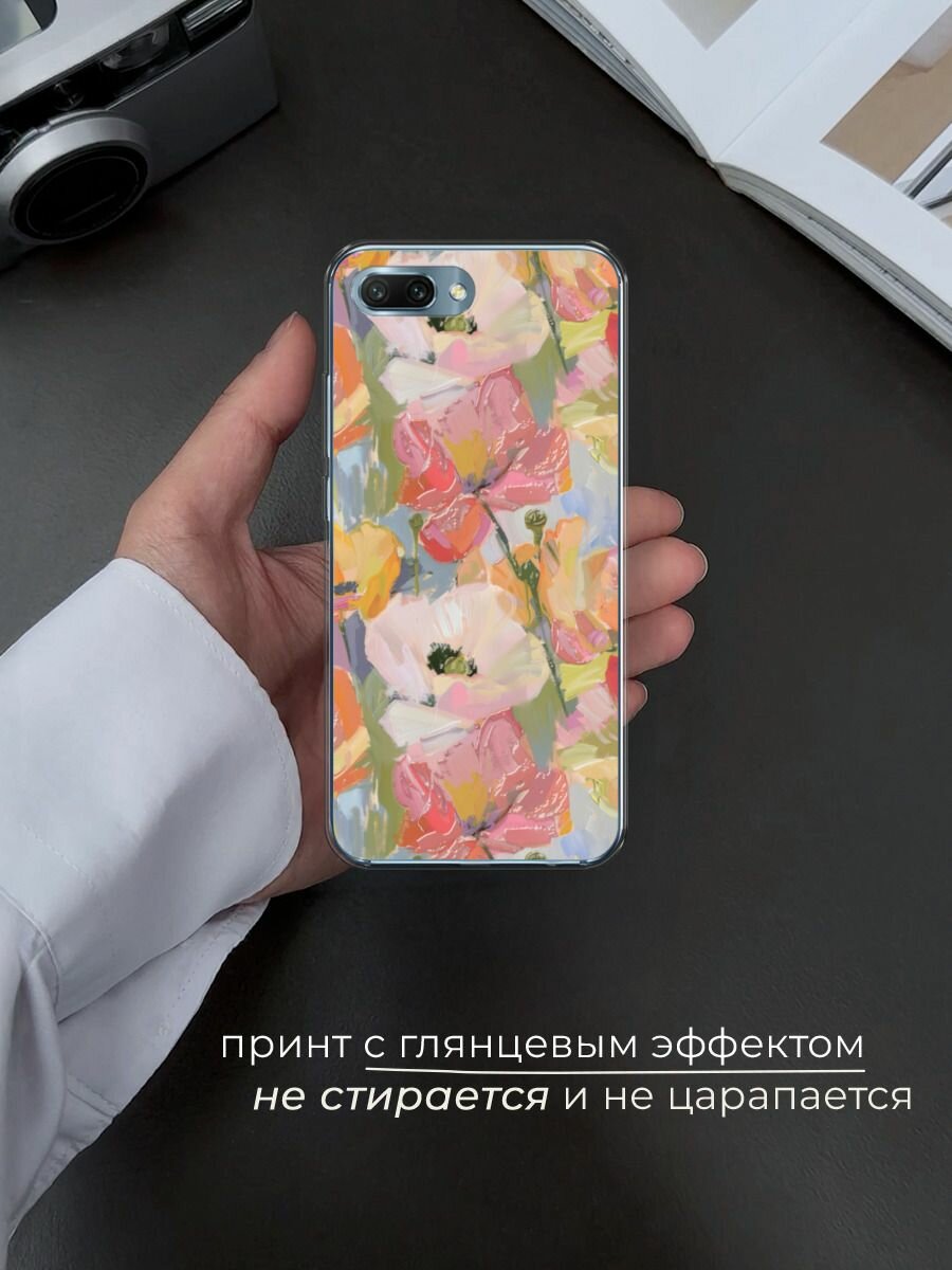 Чехол на Honor 10 / Хонор 10 с принтом "Акварельные анемоны" — фото 1