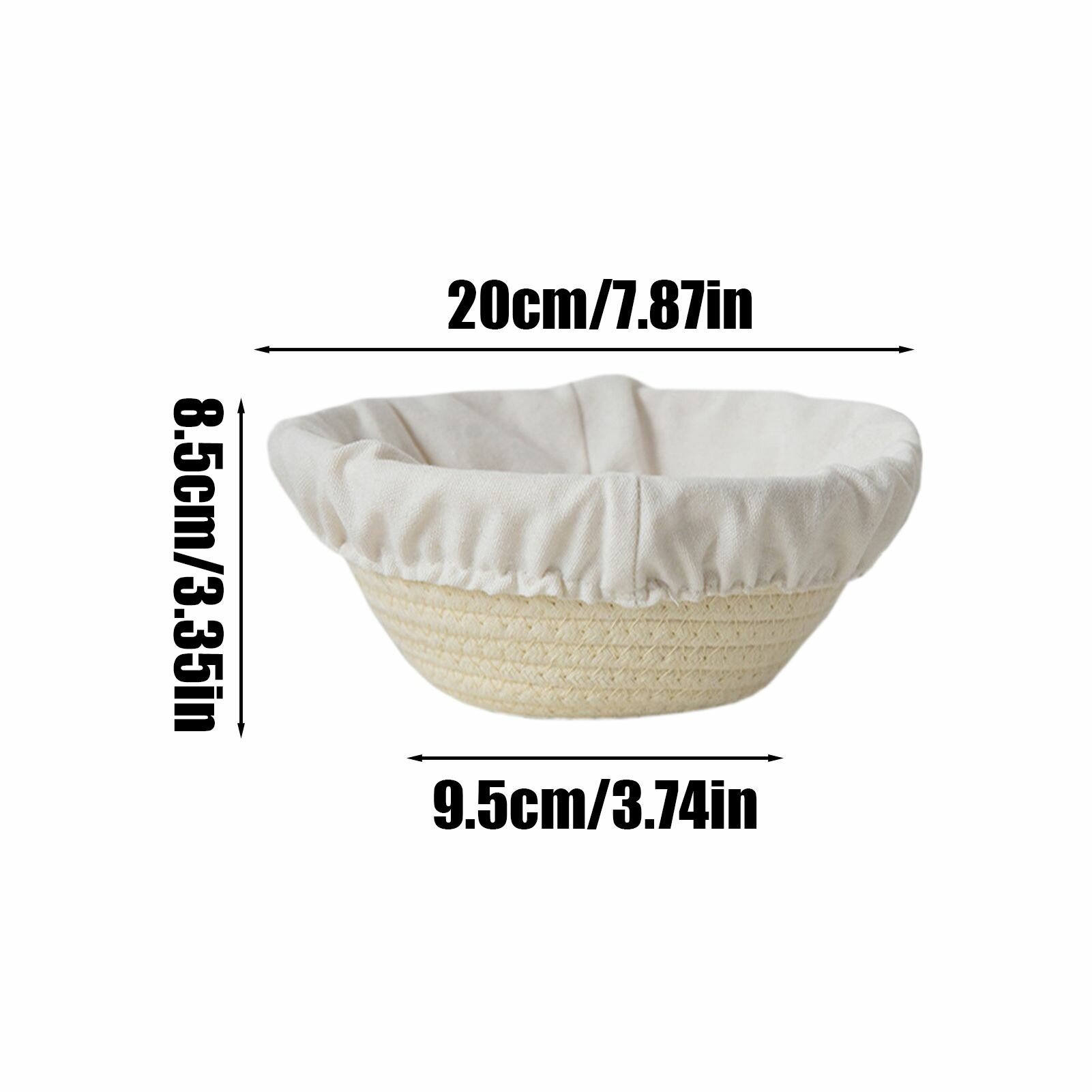 Корзинка для расстойки хлеба овальная 9,5*20*8,5 см с чехлом