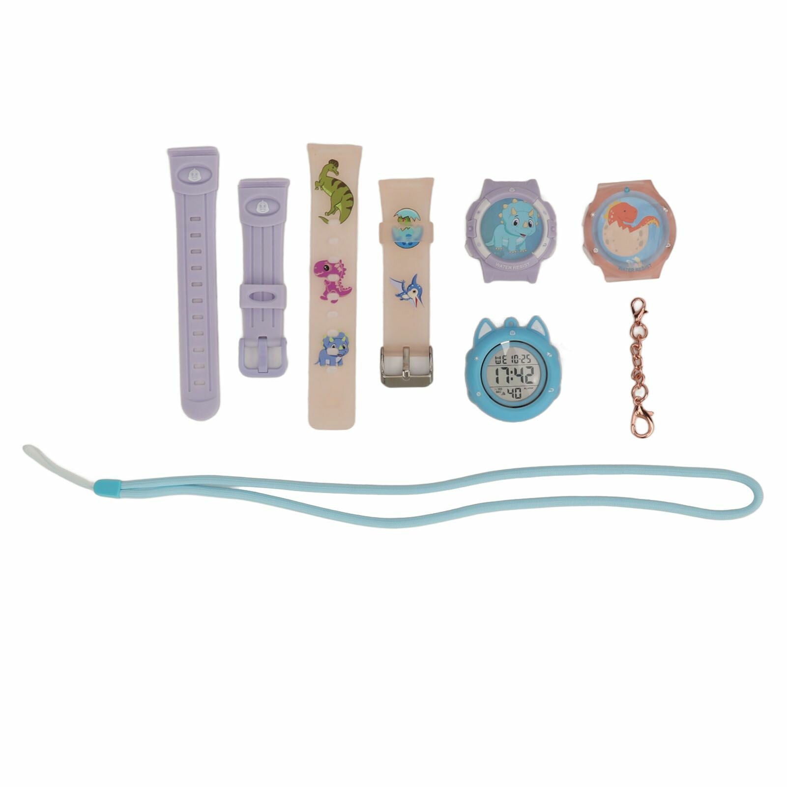 Детские цифровые часы с героями мультфильмов, спортивные часы, 5 бар, водонепроницаемый календарь, будильник с крышкой, уличные часы для девочек, сделай сам