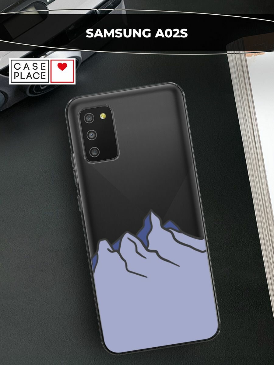 Чехол на Samsung Galaxy A02s / Самсунг Галакси A02s с принтом "Гора", прозрачный