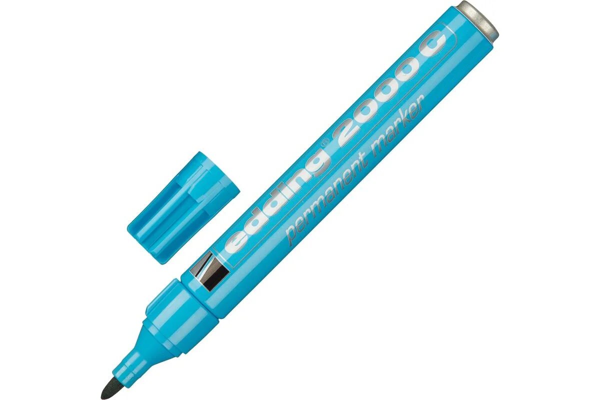 Edding 2000C/10 голубой перманентный маркер с металлическим корпусом 1,5-3 мм 1183237