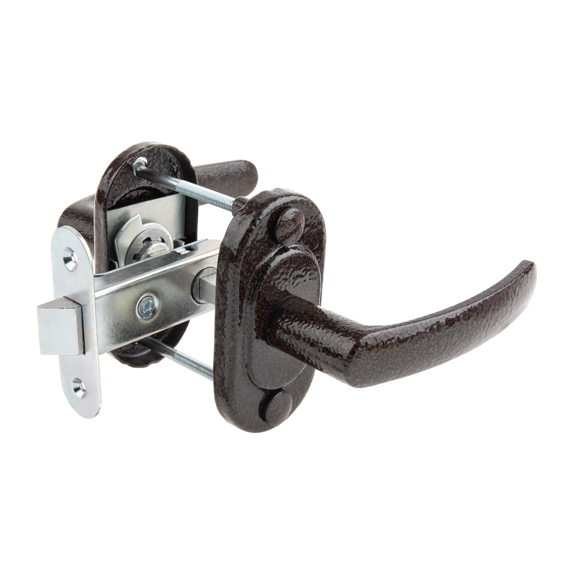 Ручка дверная входная на планке ЗЩ2.04 цвет медь для входной двери - надежность и стиль