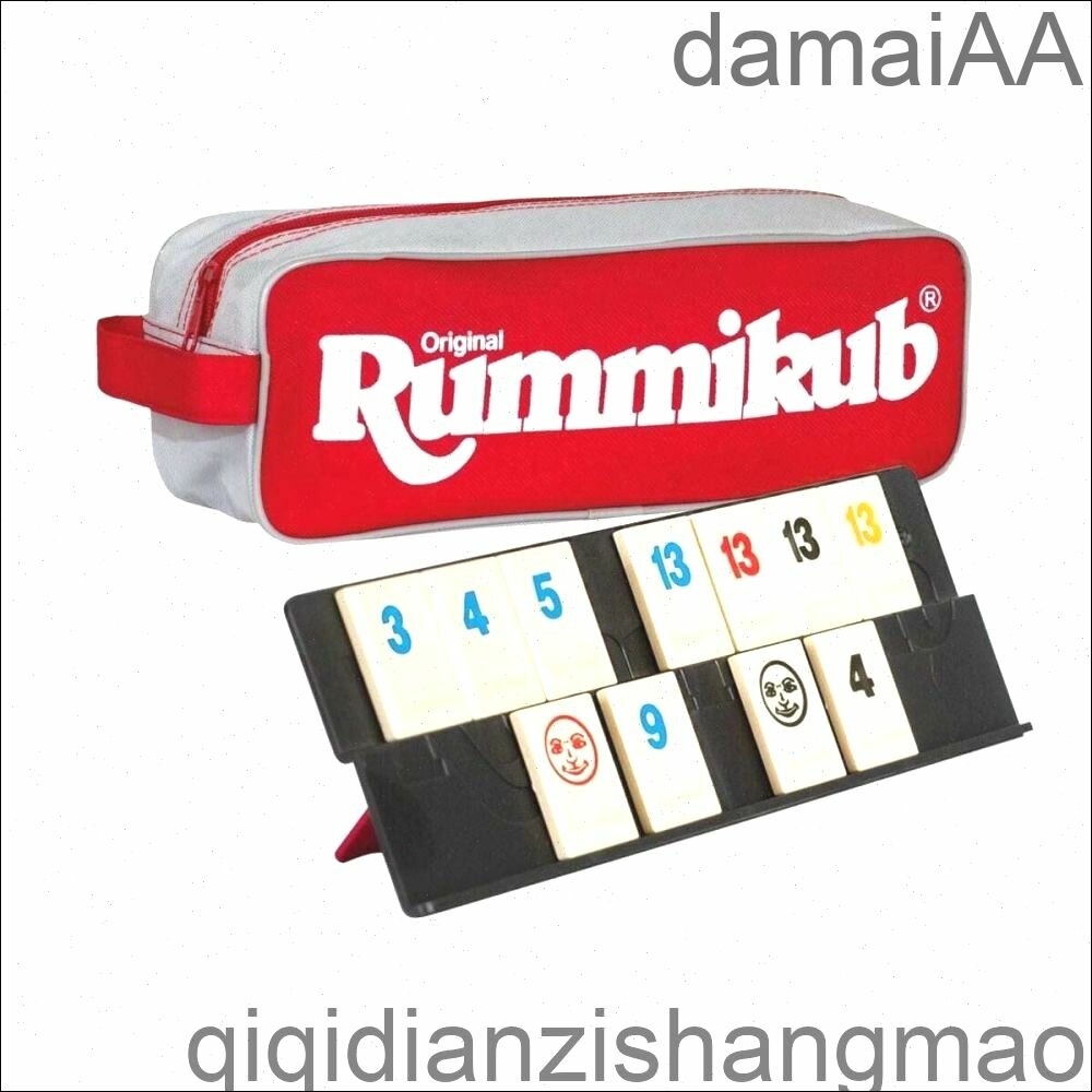 Настольная игра Стиль Жизни "Руммикуб в пенале" для детей от 7 лет и взрослых, логическая стратегия для всей семьи, для компании, компактная / дорожная / для путешествий-wanglongyu